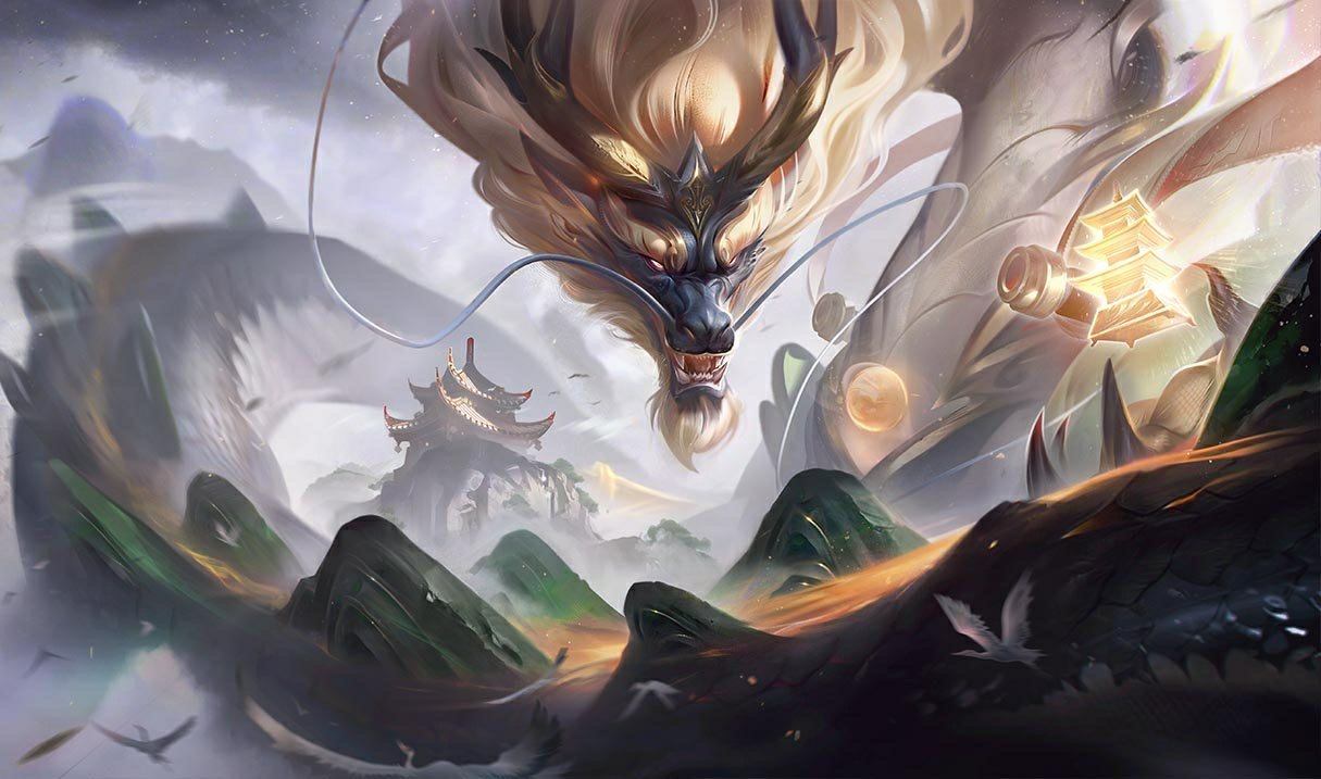 LoL skin Divine Architect Porcelain Aurelion Sol / League of Legends ...
