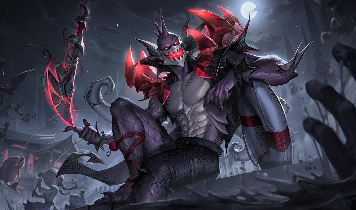 LoL skin 】 Dehşet Gecesi Pyke / League of Legends Kostümler / kostüm ...